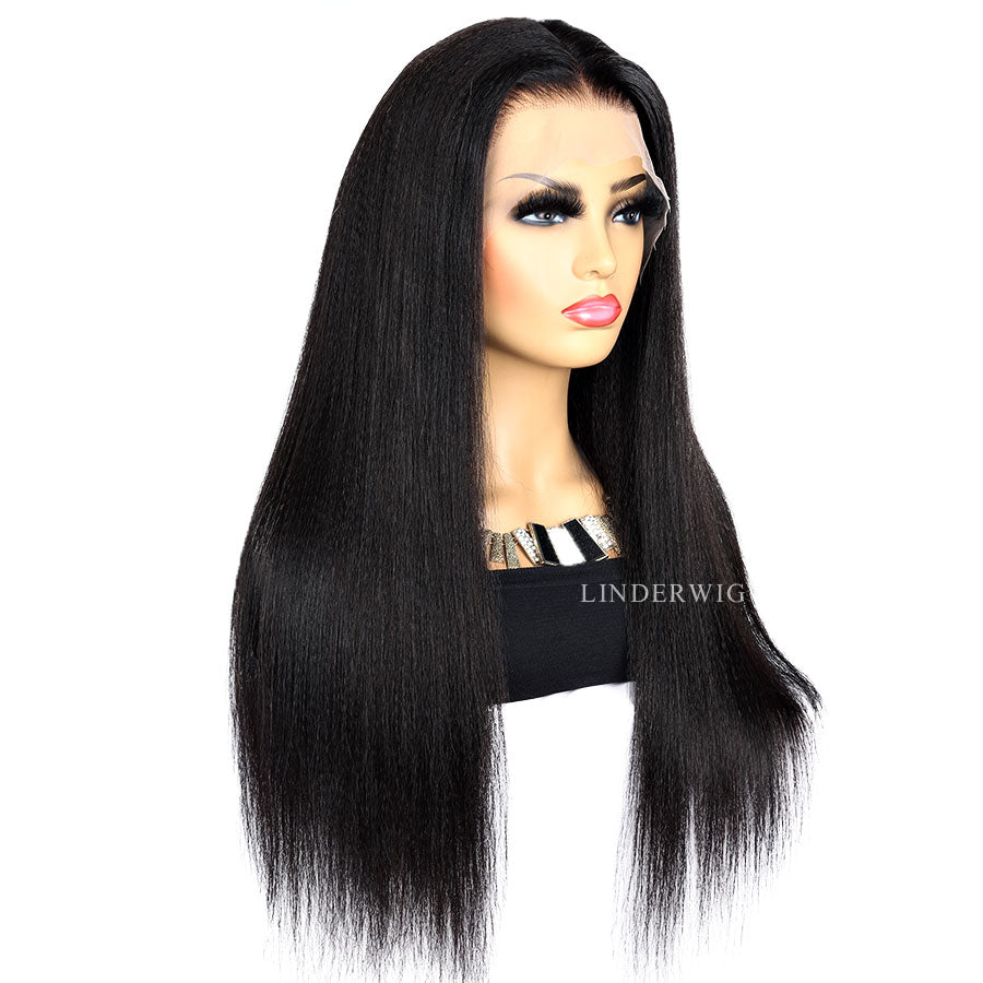 Glueless HD Lace Wig 360 Yaki Straight Human Hair Wig Lace Wig [360YSH ...