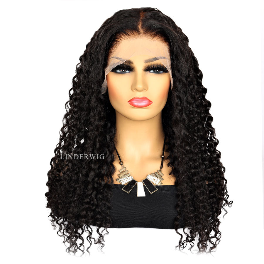Skin Melt Invisible Lace Wig Water Wave 13x6 HD Lace Front Wig Glueles ...